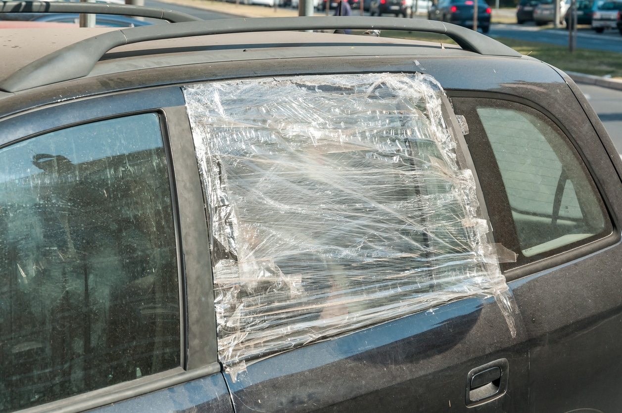 Protect Broken Car Windows with Seal Wrap: How-to Guide - JTAPE